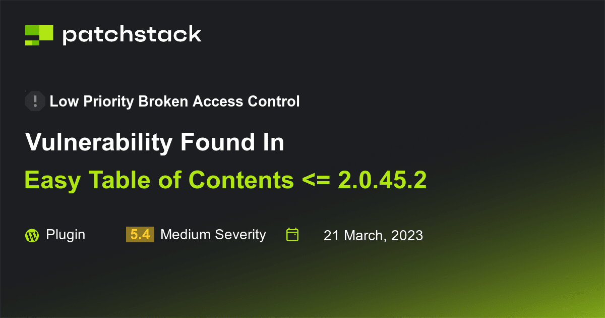 WordPress Easy Table of Contents plugin